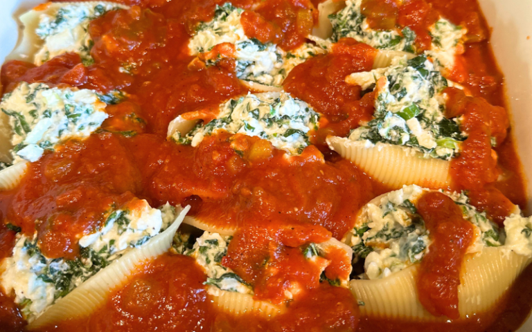 Stuffed Shells Florentine - Marie Marino